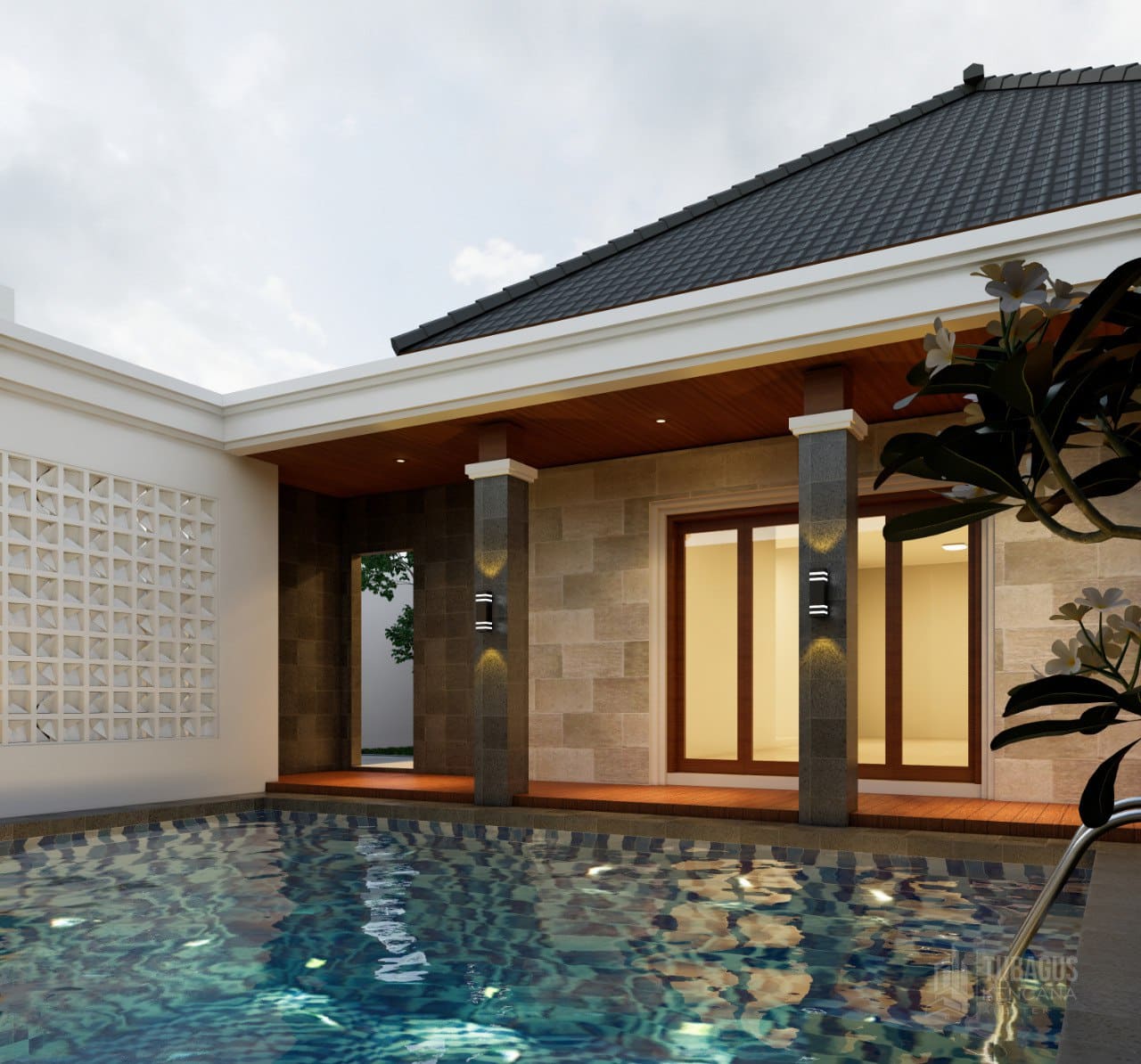 Rumah Tropis Modern - Jasa Arsitek & Kontraktor Tubagus Kencana Arsitek
